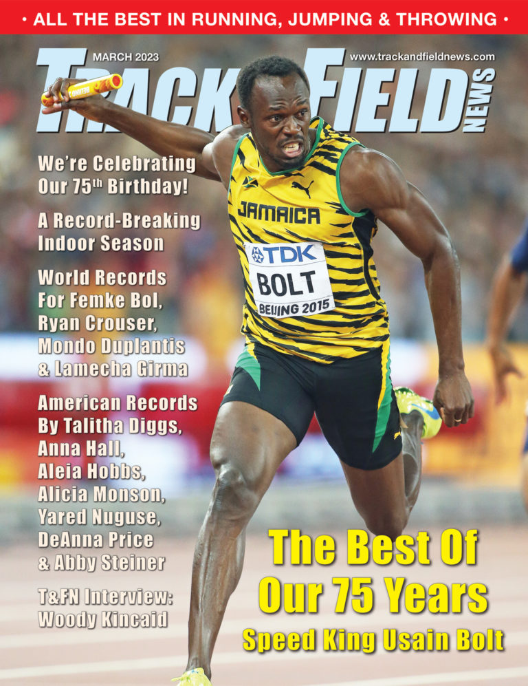 COVER — March (Claus Andersen) - Track & Field News