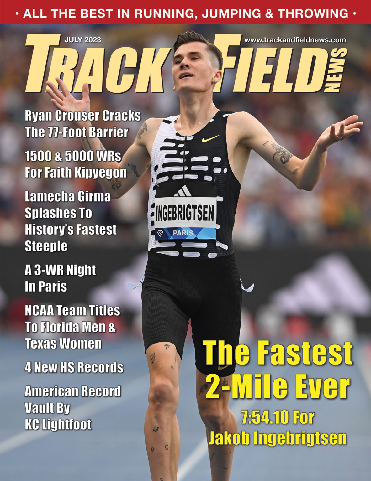 COVER — July (Jiro Mochizuki/Image Of Sport) - Track & Field News