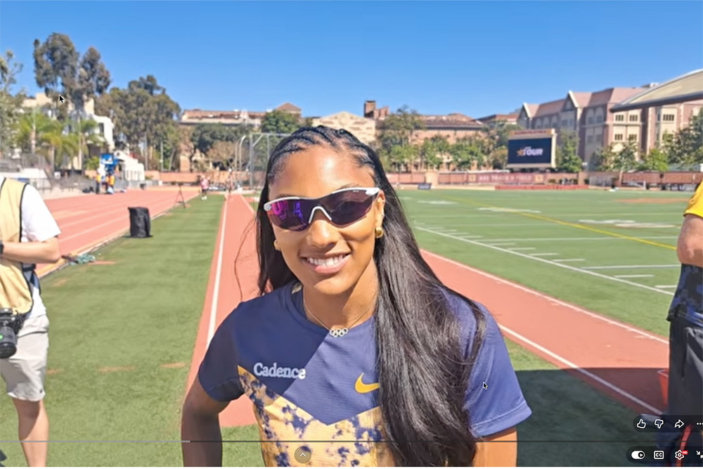 Video: Tara Davis-Woodhall LA GP PRs - 23-7½ LJ, 12.47 100H - Track ...